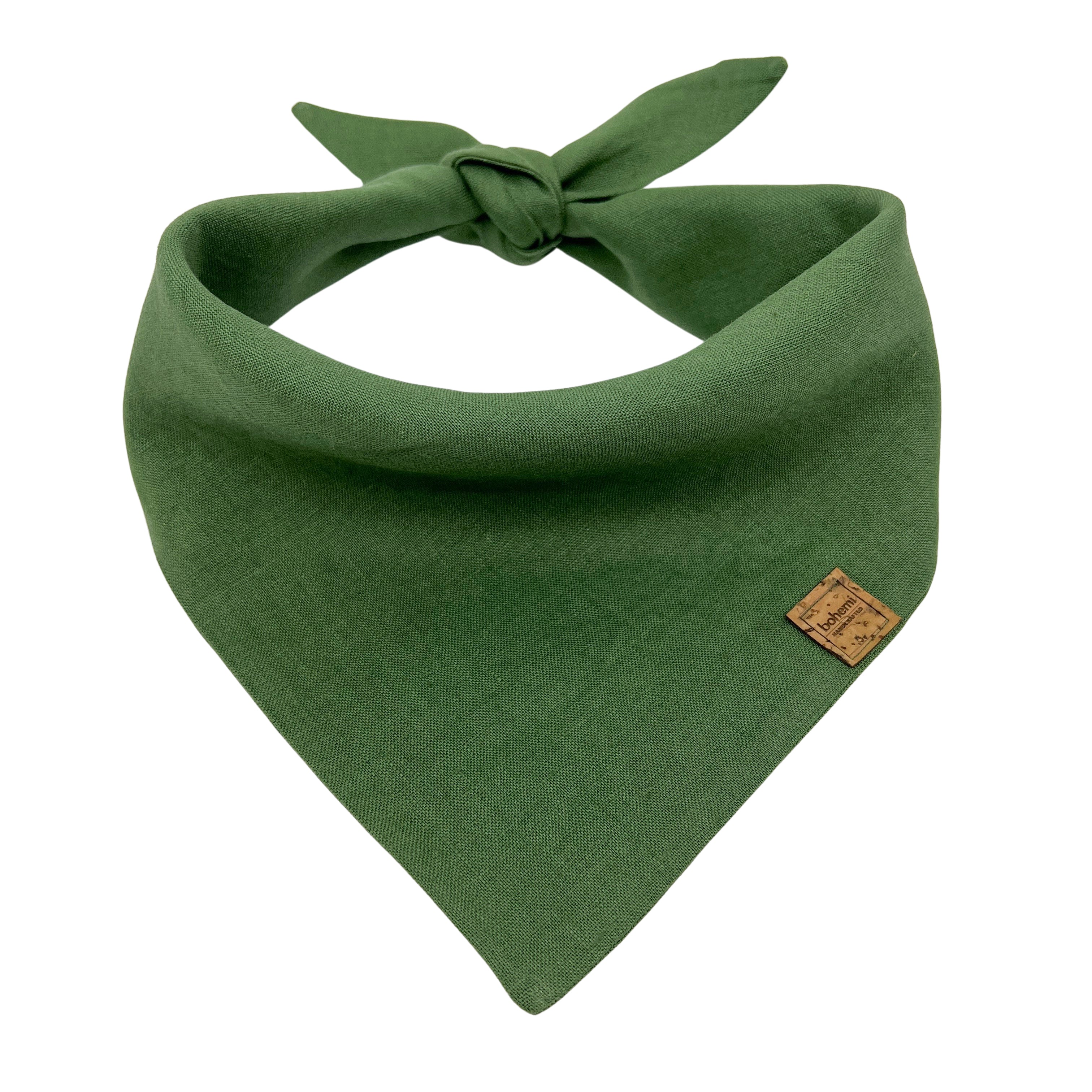 Bohemi Linen Dog Bandana Pine