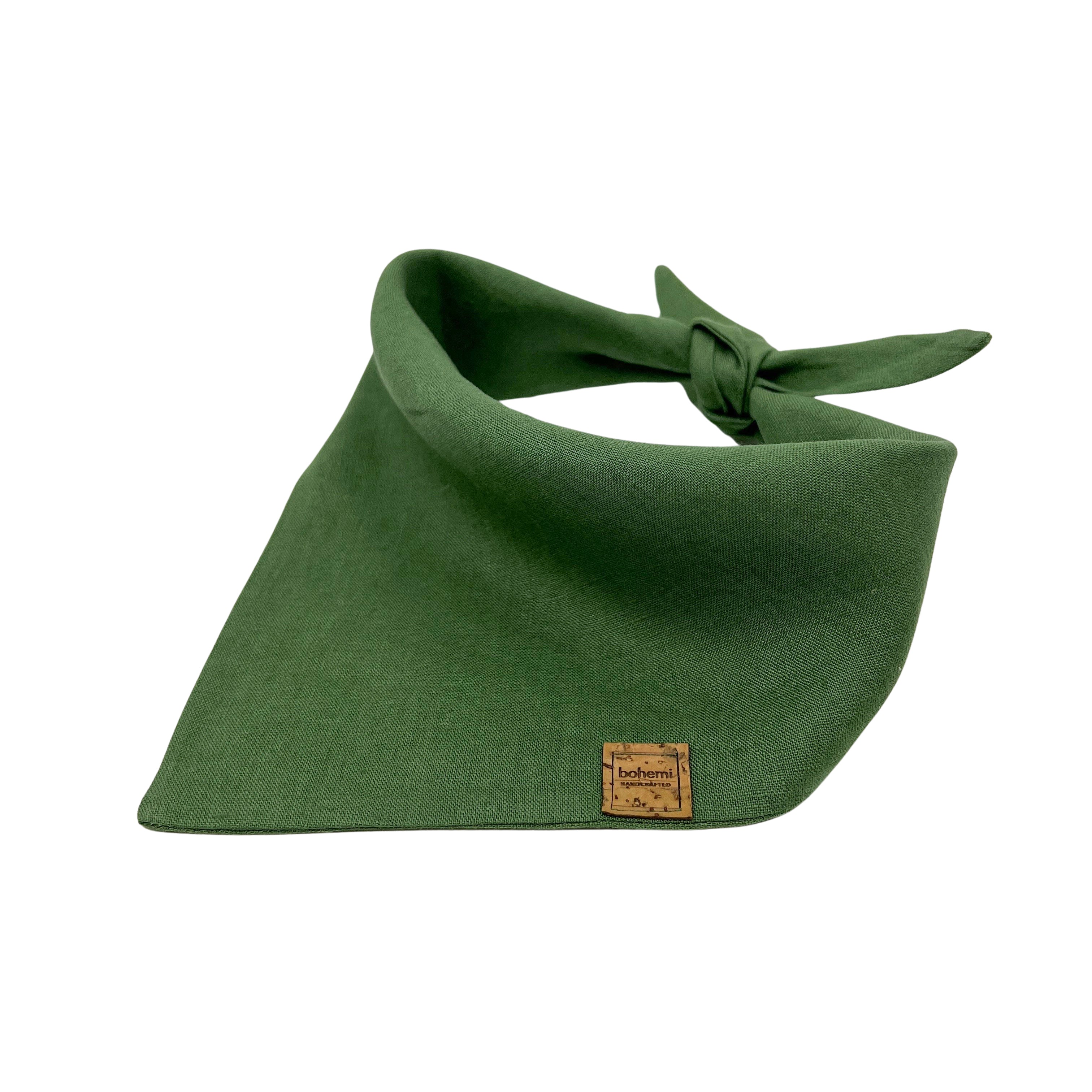 Linen Dog Bandana - Pine | Bohemi