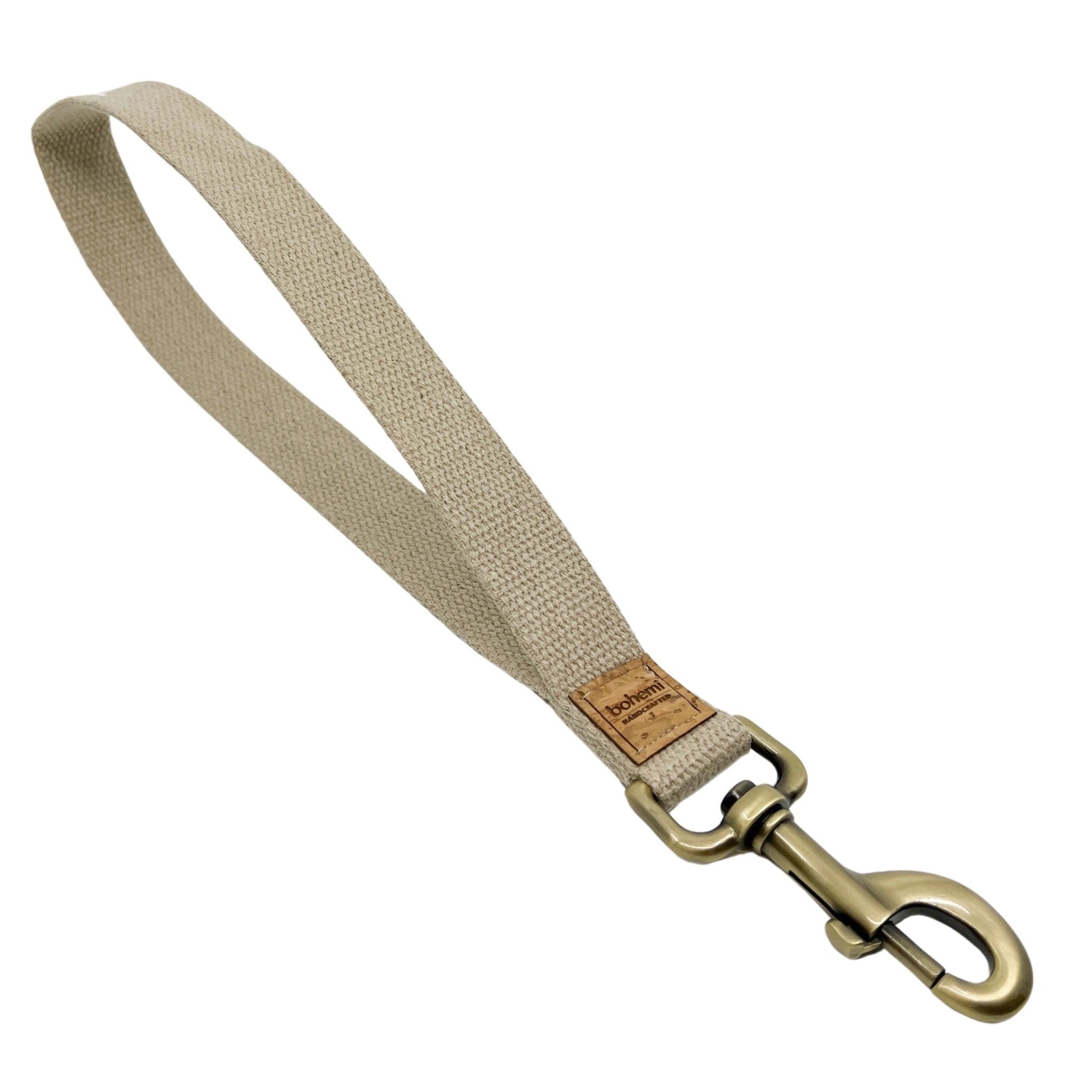 Bohemi - Hemp Training Lead 30cm - Brushed Antique