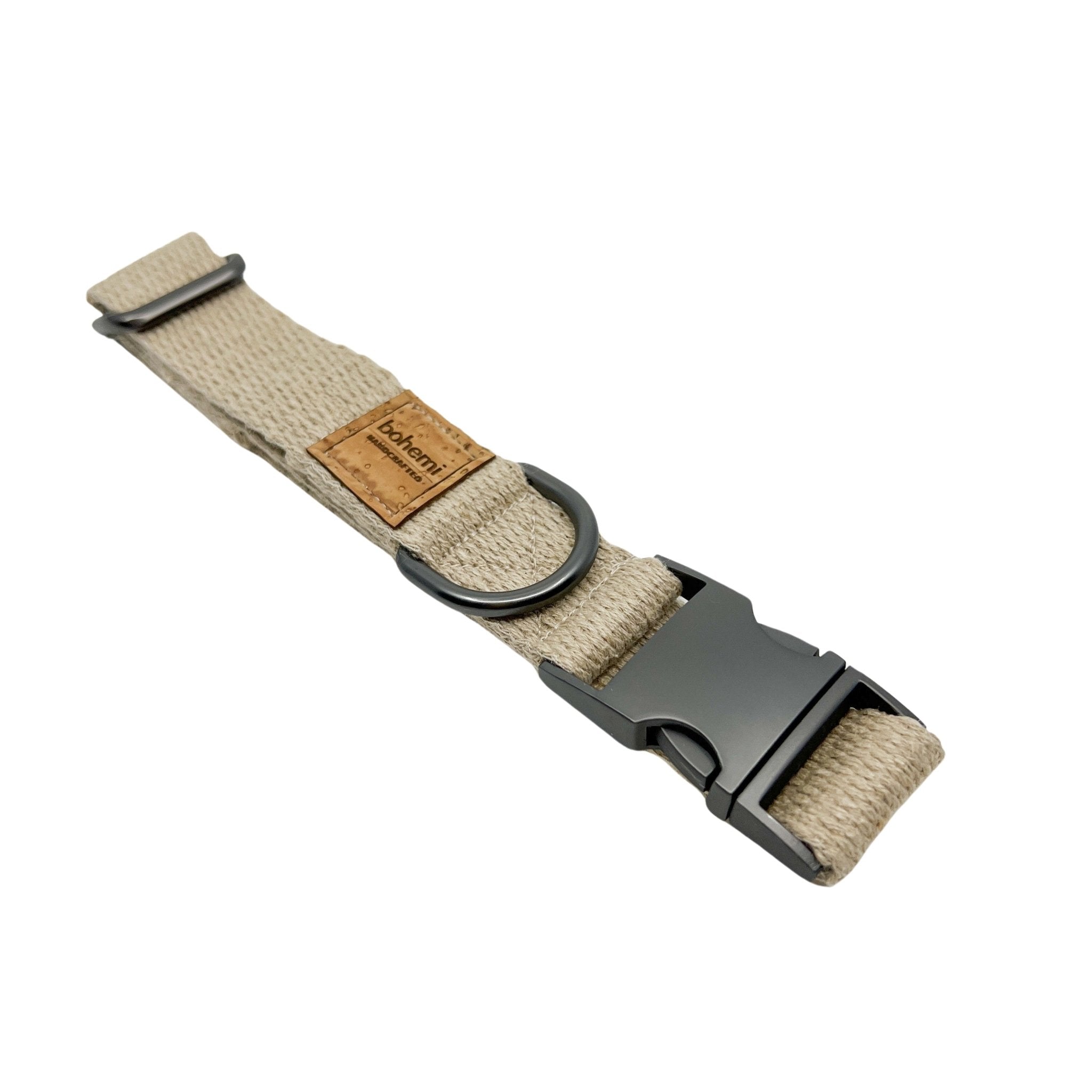 Bohemi - Super Soft Hemp Collar - Gunmetal